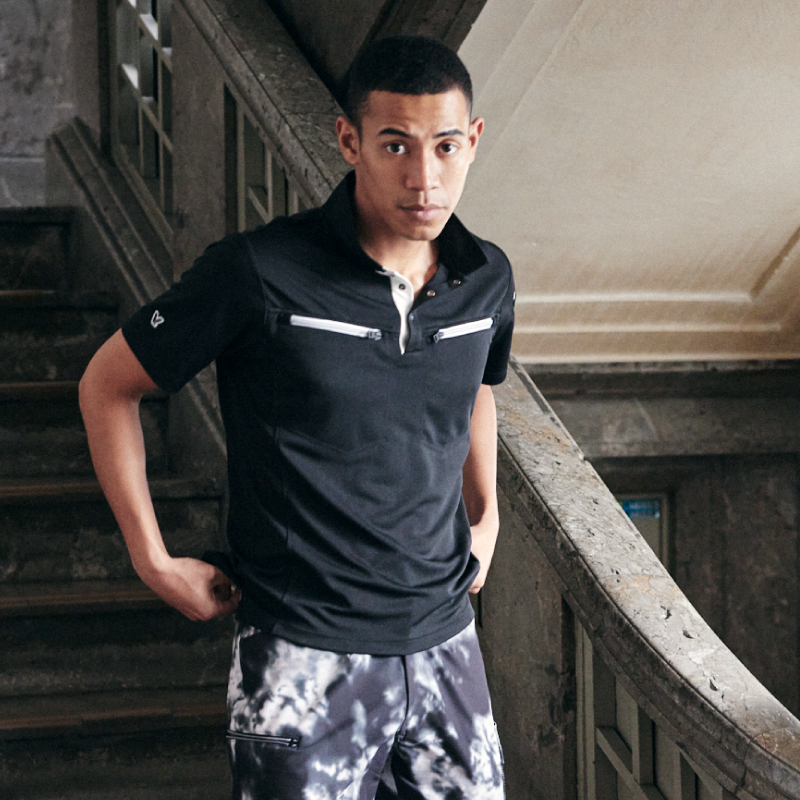 605ミニ衿半袖ポロシャツ - HOOH VILEA 作業着と電動ファン付き快適ウェアの村上被服