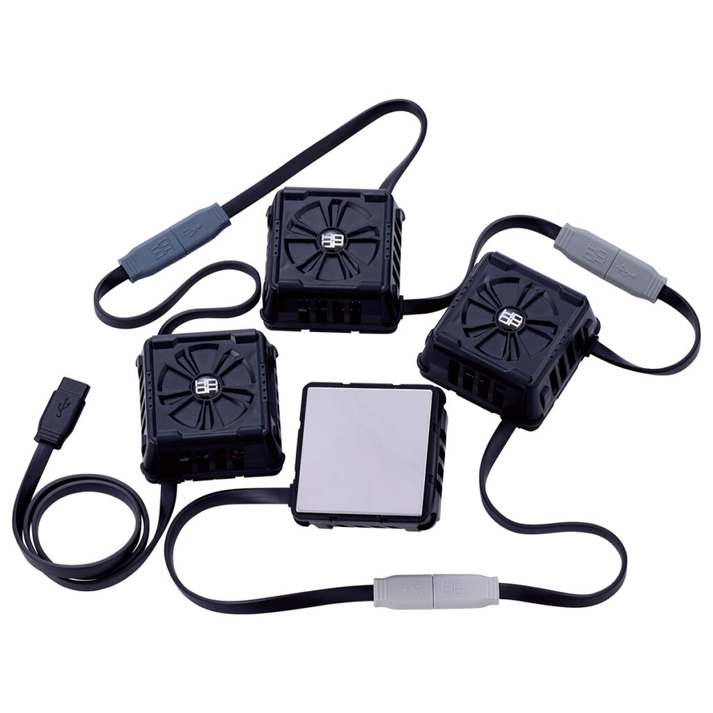 PV555ペルチェベストセット（四角形） - HOOH VILEA 作業着と電動ファン付き快適ウェアの村上被服