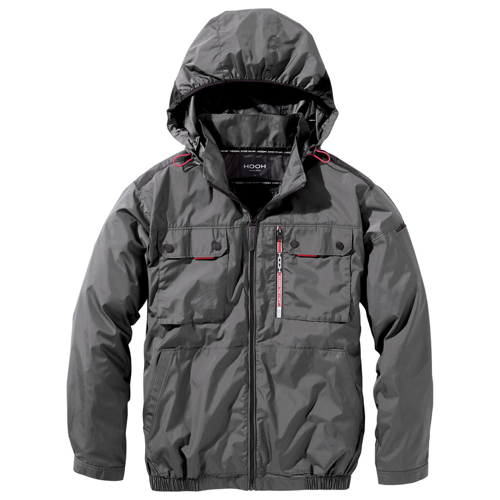 V1122ミドルファン長袖フードジャケット - HOOH VILEA 作業着と電動ファン付き快適ウェアの村上被服