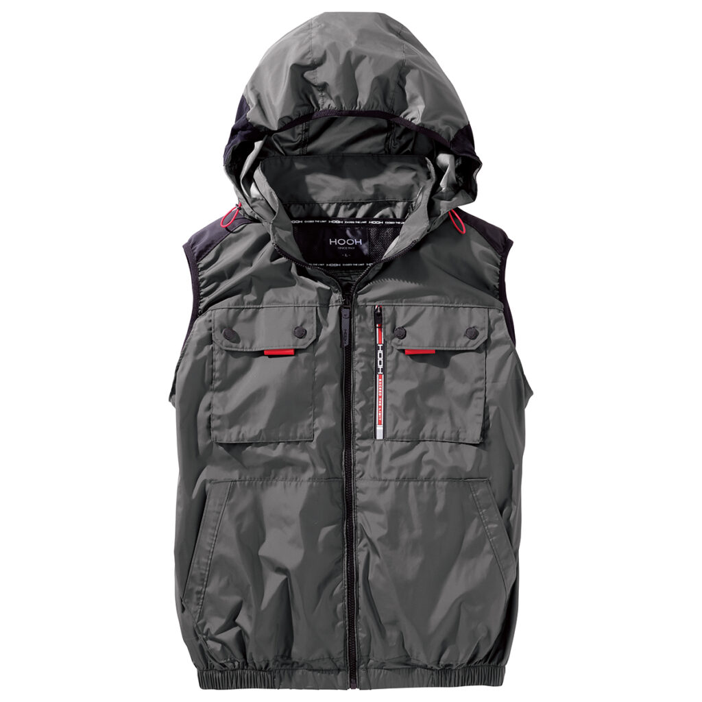 V1129ミドルファンフードベスト - HOOH VILEA 作業着と電動ファン付き快適ウェアの村上被服