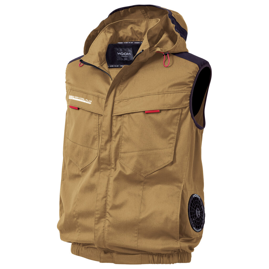 V2519サイドファンフードベスト - HOOH VILEA 作業着と電動ファン付き快適ウェアの村上被服