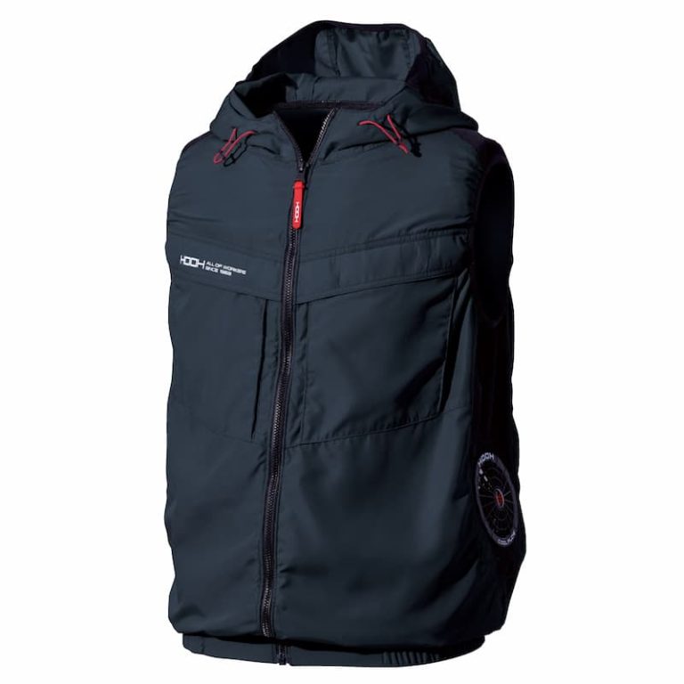 V8819サイドファンフードベスト 空調機能を取り入れたファン付き作業服- HOOH VILEA 作業着と電動ファン付き快適ウェアの村上被服